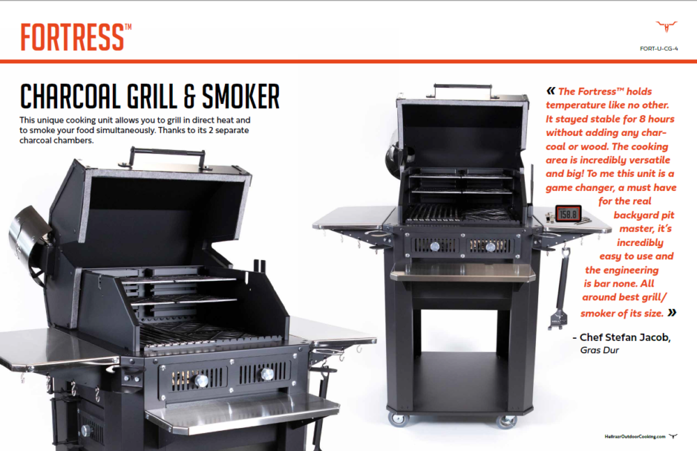 Hellrazr Fortress Charcoal Grill / Smoker Barbecue | RCM Outdoors
